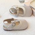 Fiaer Girls Mary Jane Dress Shoes Mesh Ballet Flats Buckle Strap Comfy ...