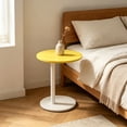 Pedestal Drink Table Round Side Table Modern Portable Couch Table for ...