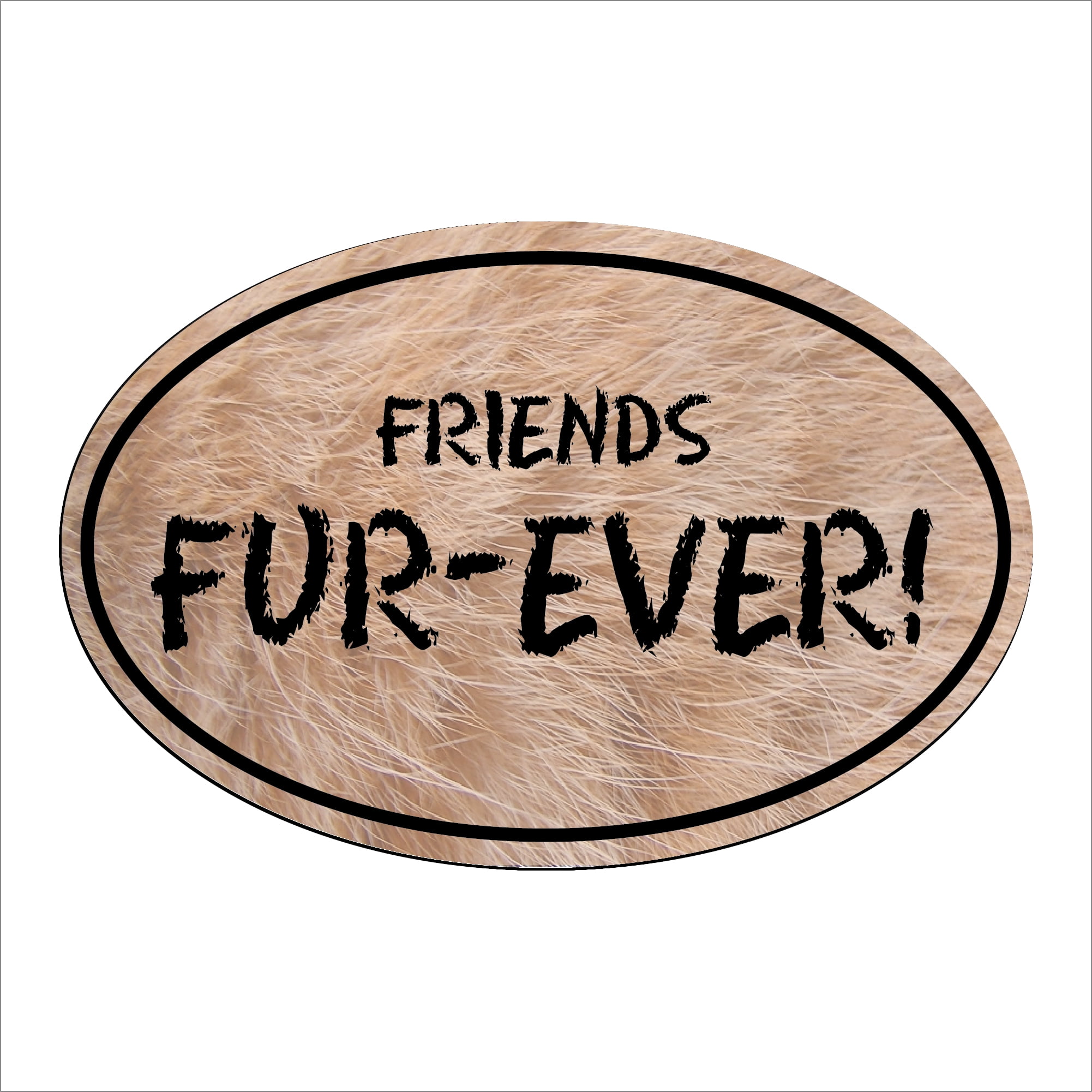 Furry Friends-Fur-Ever Oval Magnet - Walmart.com