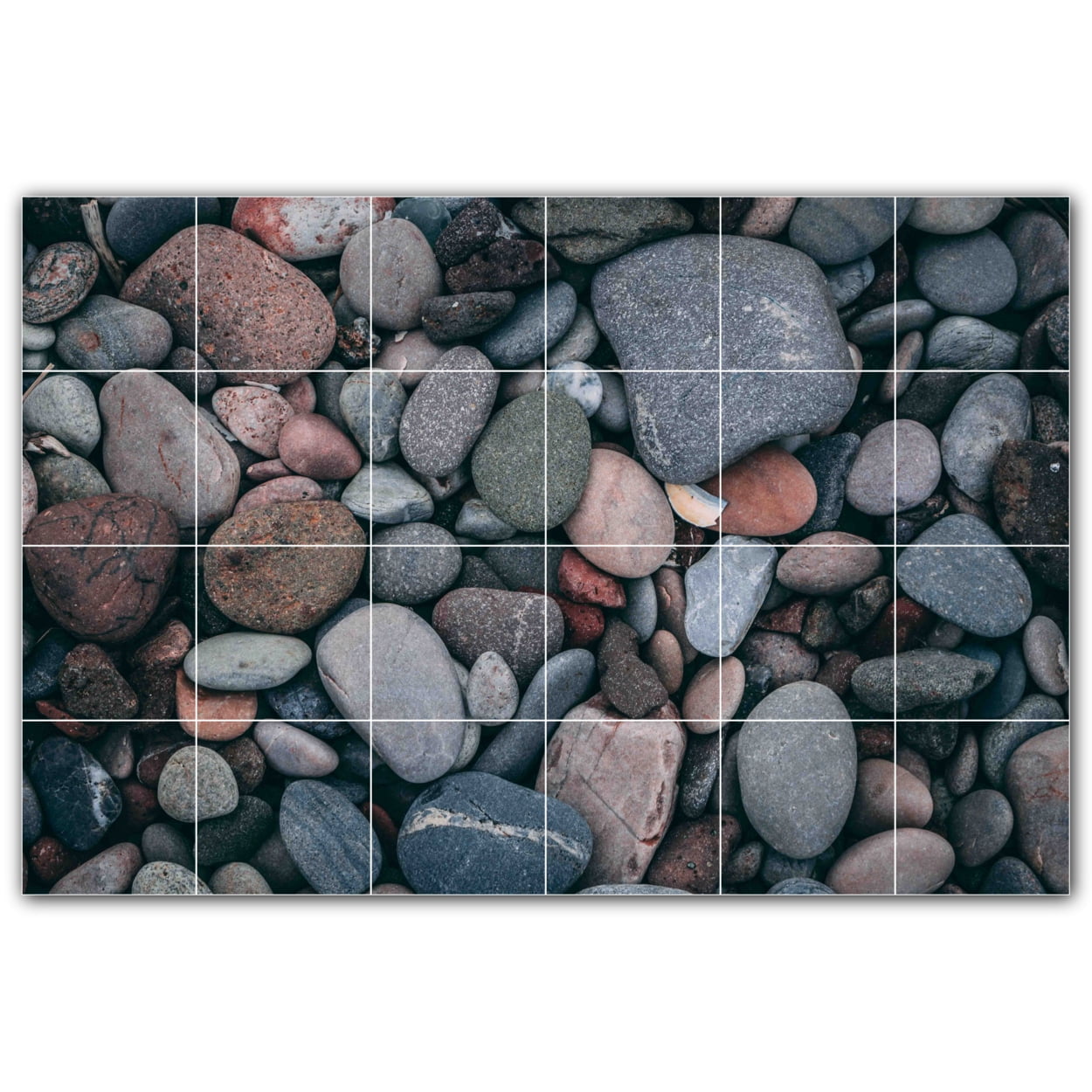 Picture-Tiles.com: Rocks Ceramic Tile Wall Mural WAL500925-64L. 48"W x ...
