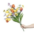 19.5-inch Artificial Silk Orange & Yellow Tulip Mixed Spring Bouquet ...