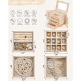 4-Tier Jewelry Box 3 Drawers Jewelry Storage Organizer for Women ...