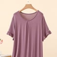 cfhntfmh Women's Short Sleeve Nightshirt Summer Loose Comfy Nightgown ...