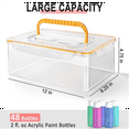 Acrylic Paint Storage Box for 2 Fl. Oz Paints, 48 Bottles Capacity ...