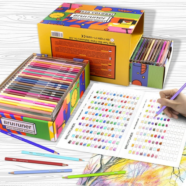 520 Colored Pencils, Professional Grade Rich Pigment Soft Core,Coloring ...