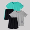 Boys Teen Summer Active Clothes Athletic Short Sleeve Shirt Reflective ...