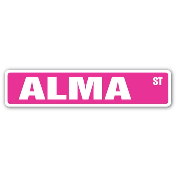 ALMA Street Sign Childrens Name Room Decal| Indoor/Outdoor - Walmart.com