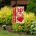 D Garden Flag 12X18 Inches Double Sided Linen Valentine Decor For Patio ...