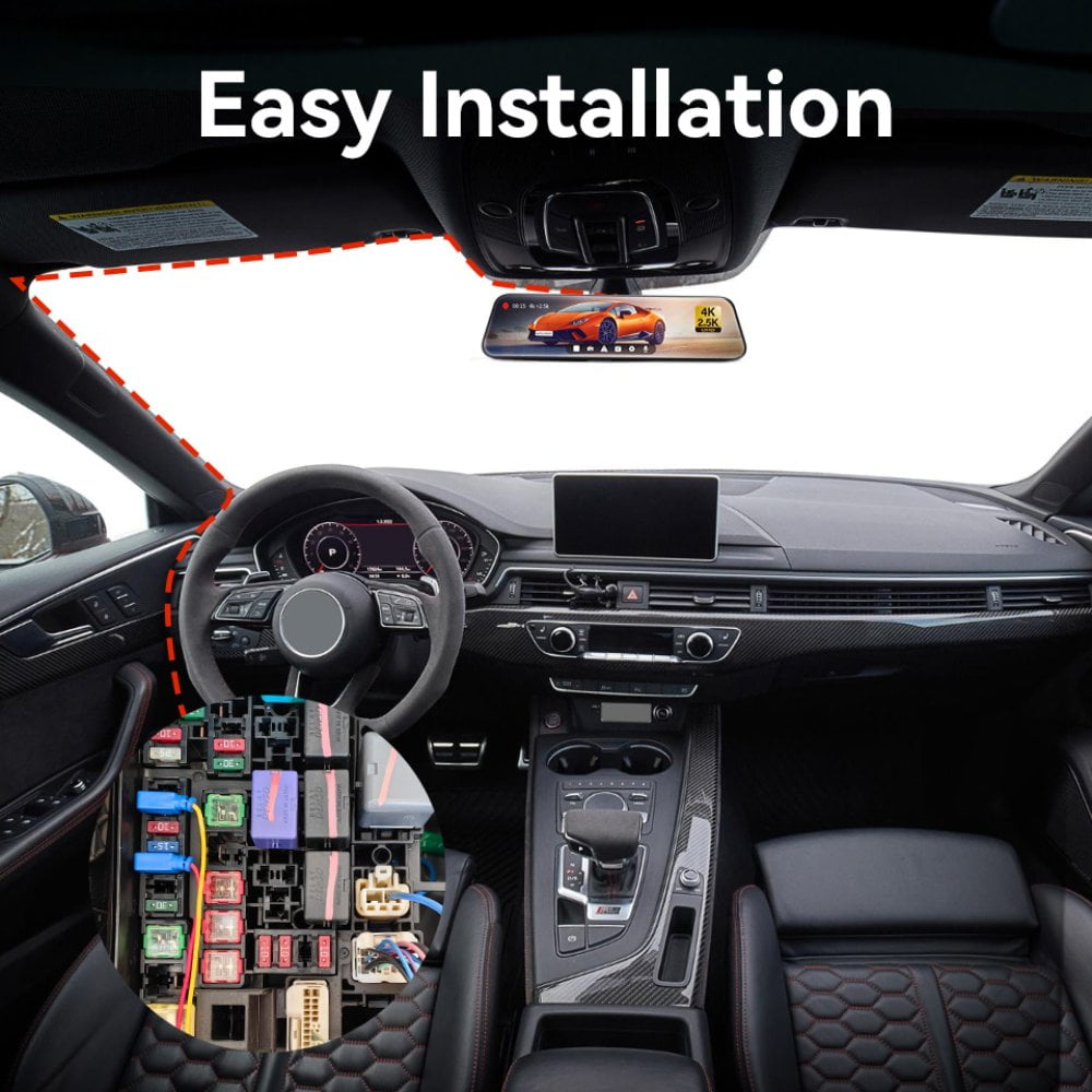 Dash Cam REDTIGER F7N Dashcam Hardwire Kit USB C Port Dashboard Camera ...