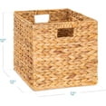 12x12 in Collapsible Handwoven Storage Baskets, Set of 5, Natural ...