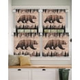 Bear Vintage Forest Pine Tree Short Blackout Curtains 30 Inch Long ...