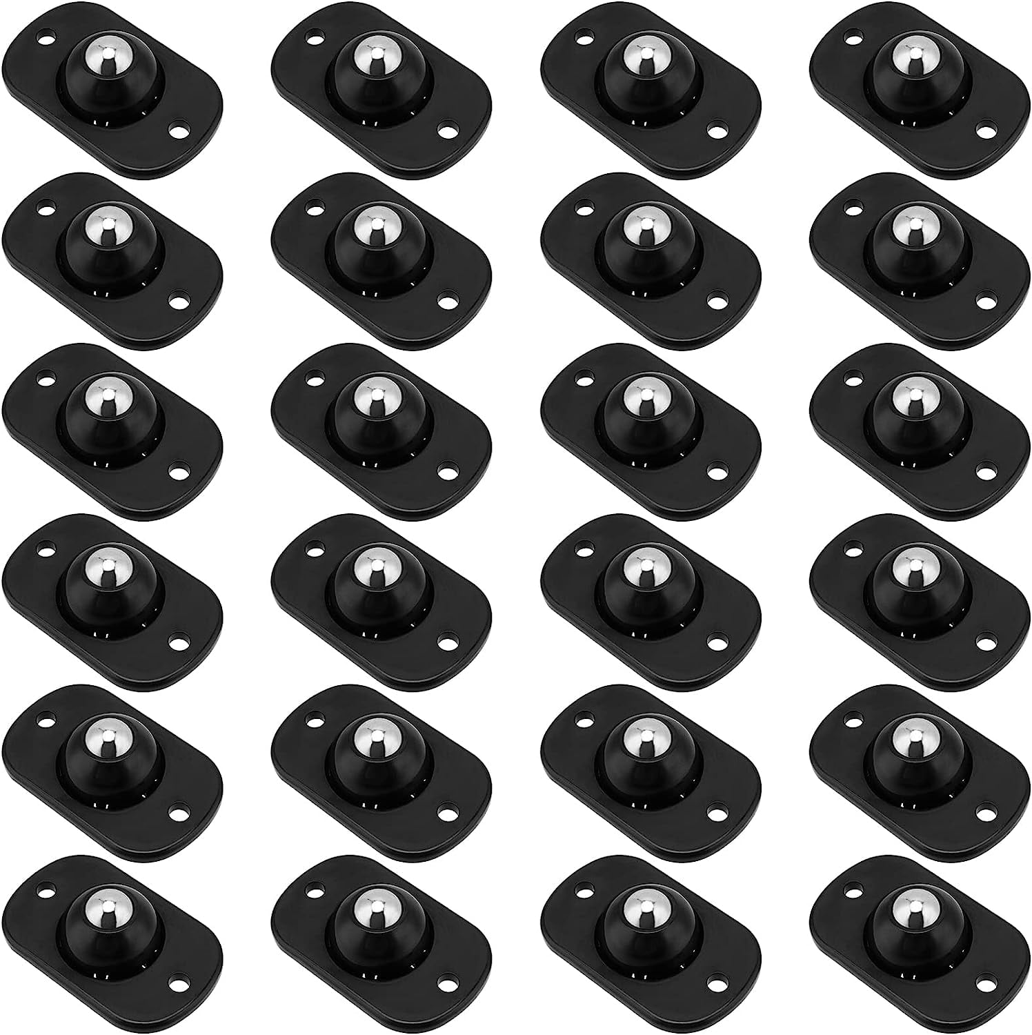 24 PCS Mini Caster Wheels, Self Adhesive Mini Caster Wheels, 360 Degree ...