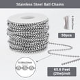 1Set 201 Stainless Steel Ball Chains Bracelet Necklace Making Kit ...