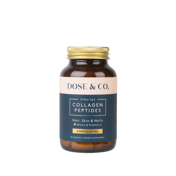 Dose & Co Collagen Tablets - Type 1 & 3 Collagen Peptides Plus Vitamin ...