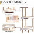 3-Tier Corner Shelf - No Screws, Twist & Lock Assembly in 5 Mins, 5 ...