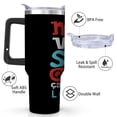 Bold Colorful Text Design Stainless Steel Insulation Mug with Lid and ...