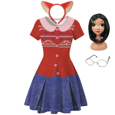 Disney Turning Red Costume Princess Dress Suit Charm for Girls Cosplay ...