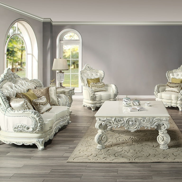 Antique white square coffee table store