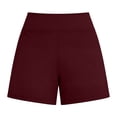 AJGRHE Sleek Solid Flex Yoga Shorts For Fitness And Casual Wear ...