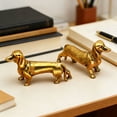 2 Piece Artistic Brass Dachshund Sculpture For Artistic Homes Decor ...