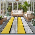 Coastal Style Area Rugs 8x10ft Retro Gray Yellow Stripes Wood Texture ...