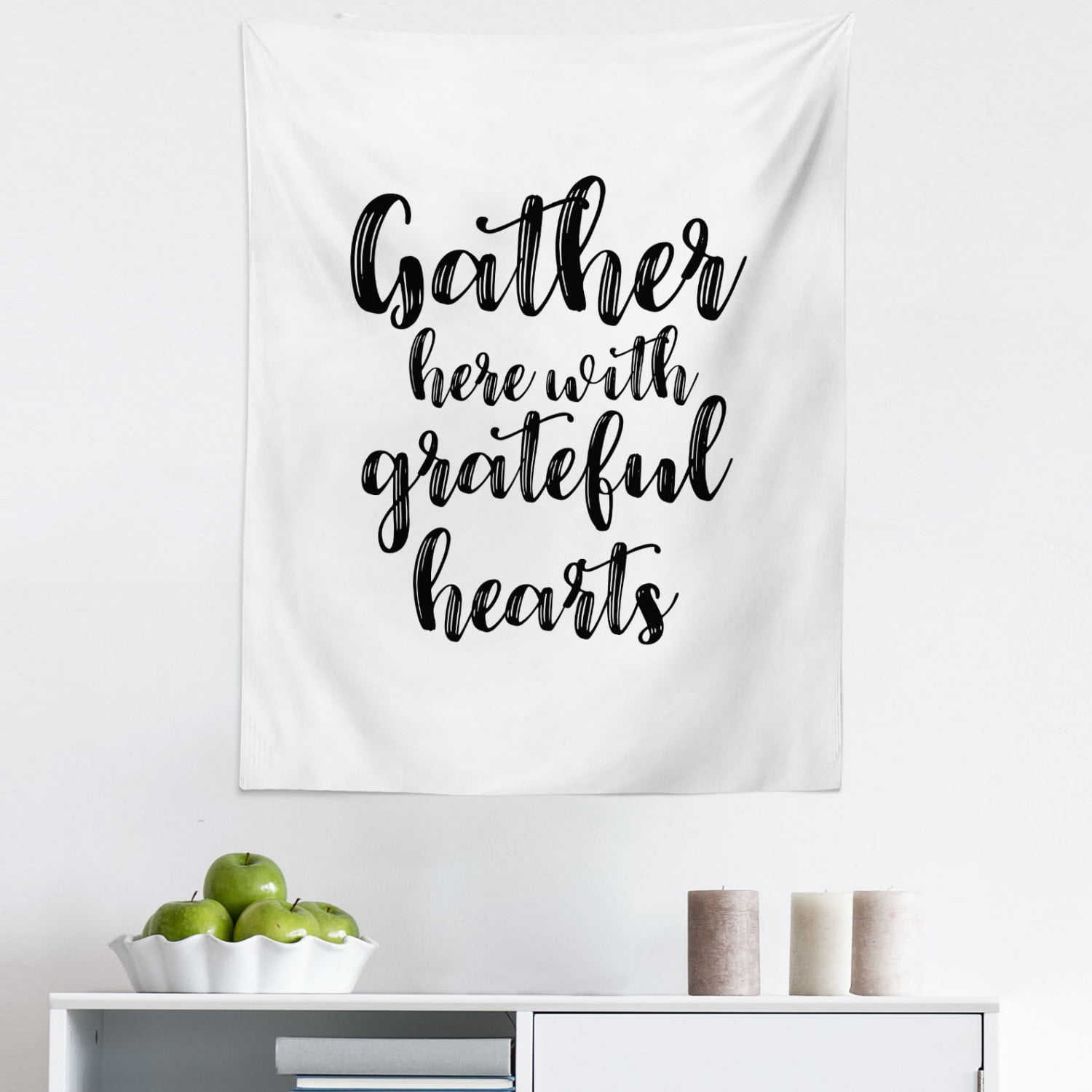 Gather Tapestry, Gather Here with Grateful Heart Words Minimalist Hand ...