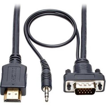 HDMI to VGA + Audio Active Converter Cable, HDMI to Low-Profile HD15 ...