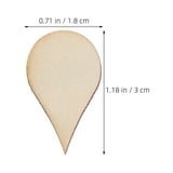 OUNONA 100pcs Wooden Teardrop Shape Cutouts Natural Unfinished Wood ...