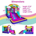 Trolls Inflatable Bounce House with Slide, Outdoor Waterslide with Pool ...