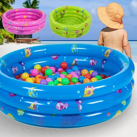 Inflatable Kiddie 3 Ring Circles Swimming Pool | Walmart Canada