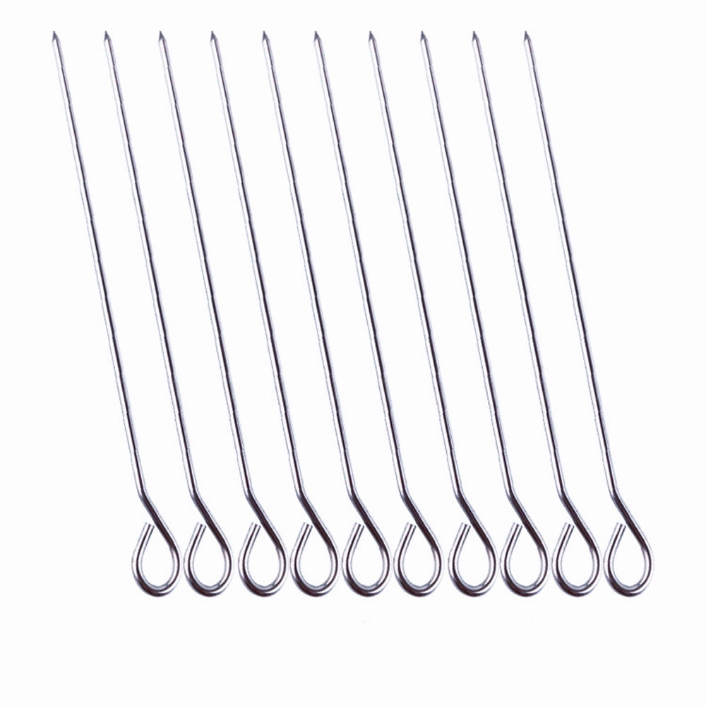 Casewin 10 Pcs Stainless Steel Meat Poultry Roasting Trussing Needles ...