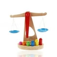 MLINS Wooden Balance Scale Toy with 6 Assorted for Kids Educational Fun ...