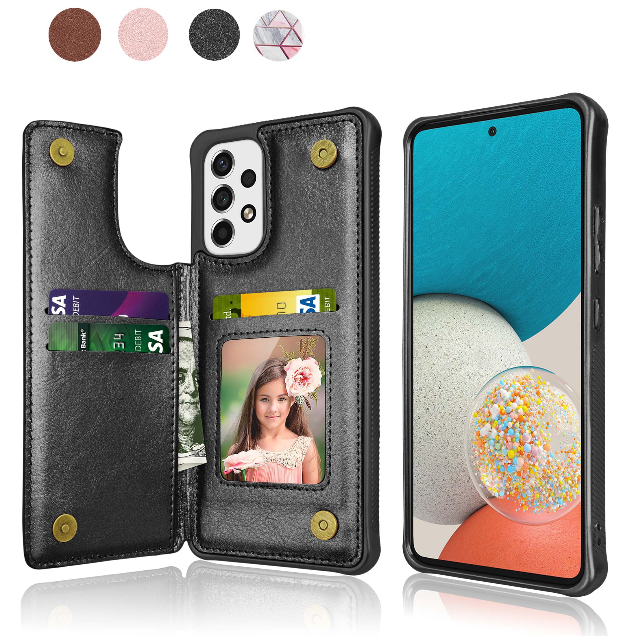 Cases for Samsung Galaxy A53 (5G), Njjex PU Leather Slim Folio Flip ...