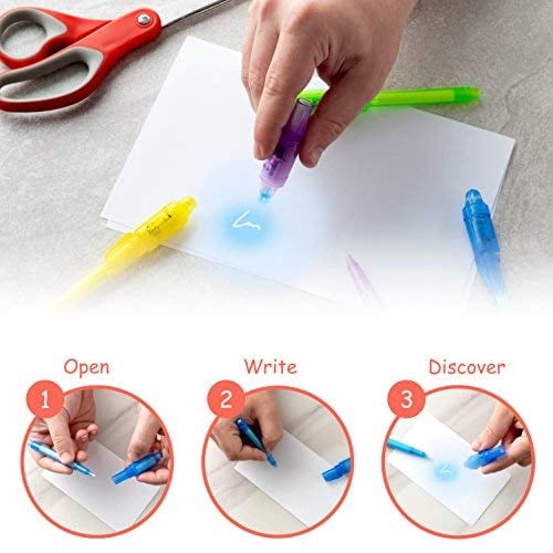 SyPen - Rotulador de tinta invisible con luz ultravioleta, espía ...