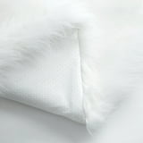 Mainstays White Faux Fur Rug Non-Skid Fluffy Floor Rug for living room ...