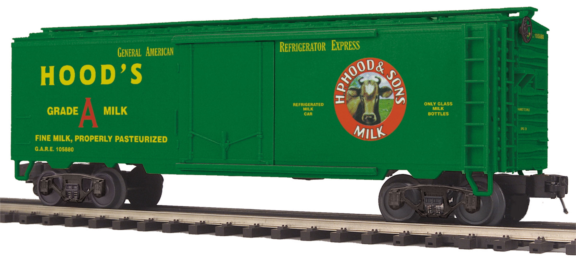 MTH 20-94385 O Hoods Dairy Operating Reefer Car - Walmart.com