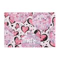 BZSMCE Leopard Print Pink Disco Ball Pattern Pattern 2-Piece Non-Slip ...