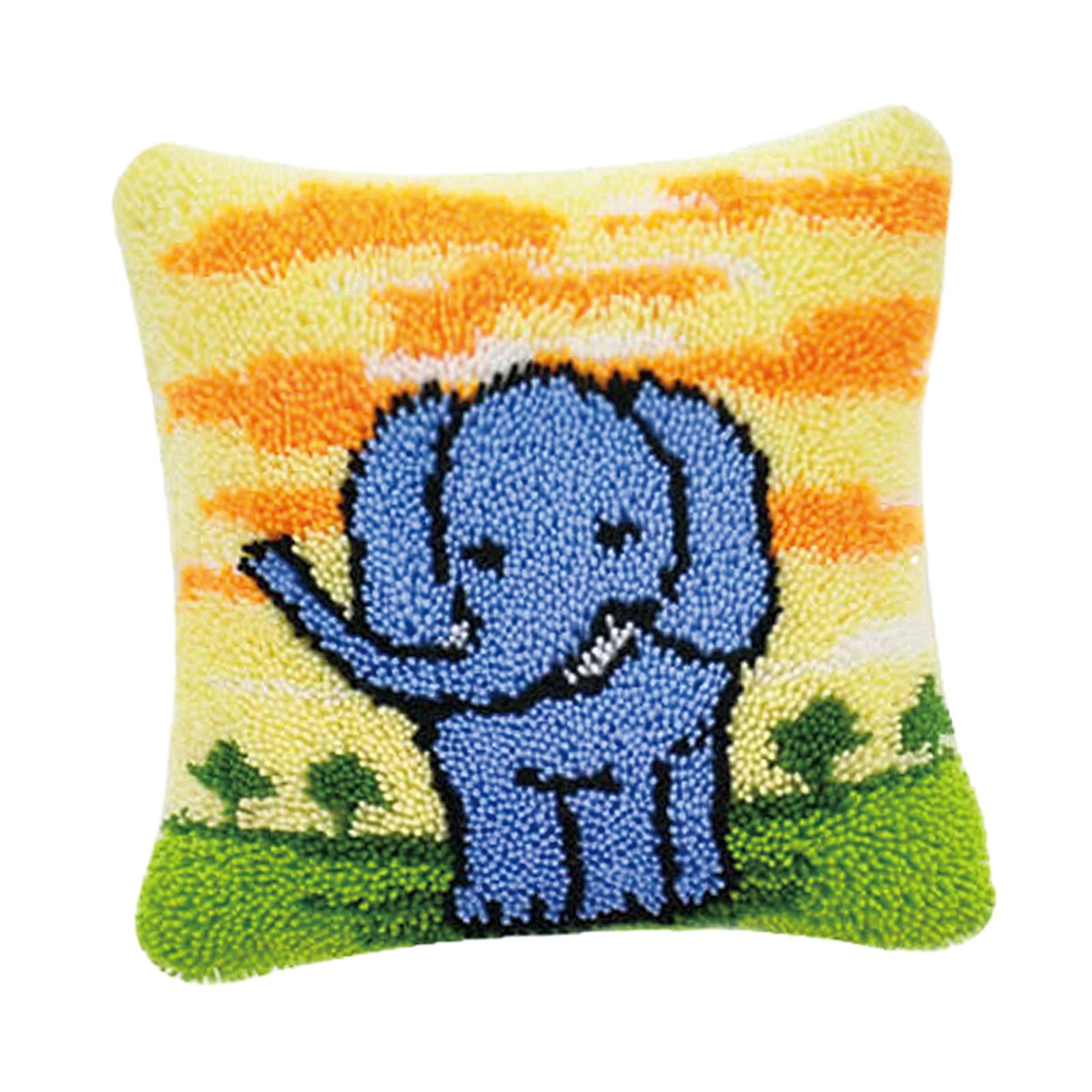 Click here for Simhoa Diy Latch Hook Throw Pillow Animal Pattern... prices