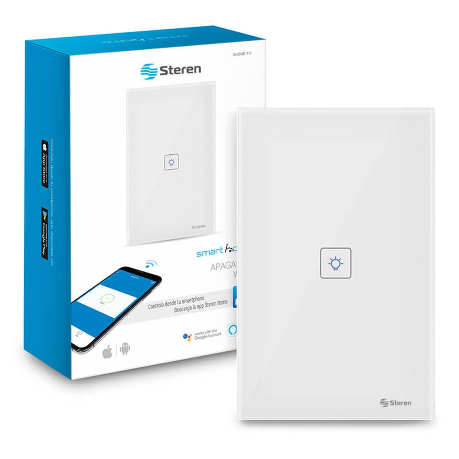 Apagador Touch Wi-fi, Sencillo | Shome-111 Steren SHOME-111 | Bodega ...