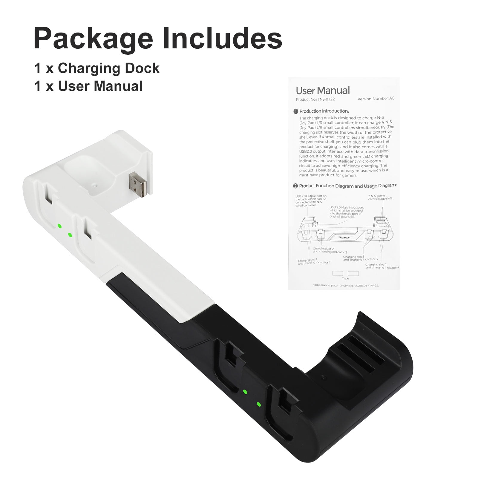 Buy 6-in-1 Charger Dock Fit for Nintendo Switch Joy-Con Controller ...