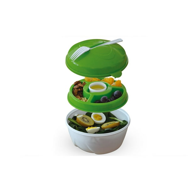 Eternal Healthy Eating Salad Bowl & Lunch Box with Fork Leak Proof BPA ...
