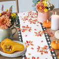 Autumn Pumpkins Dog Table Runner 13x36in Non-Slip Cotton Linen Table ...
