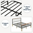 Infans Queen Metal Platform Bed Frame Mattress Foundation with ...