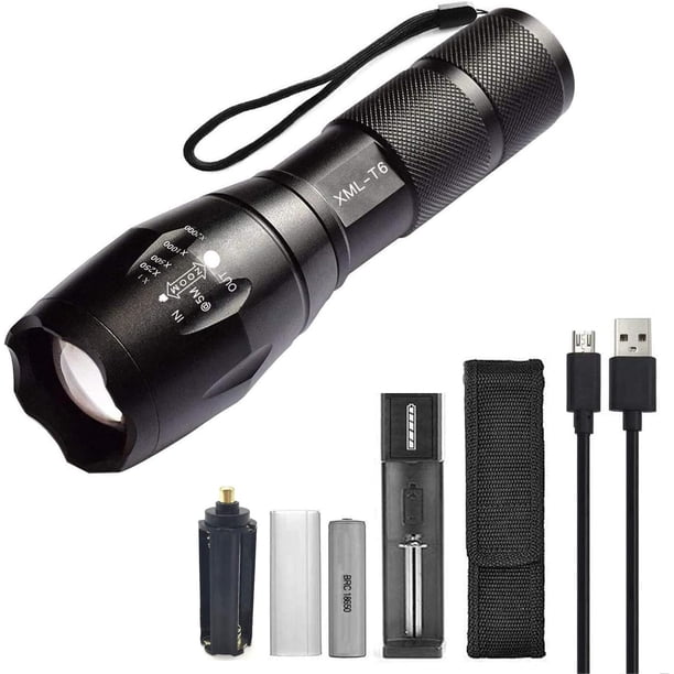 Portable Tactical Flashlight, Super Bright 3000 Lumens with Multi-Mode ...