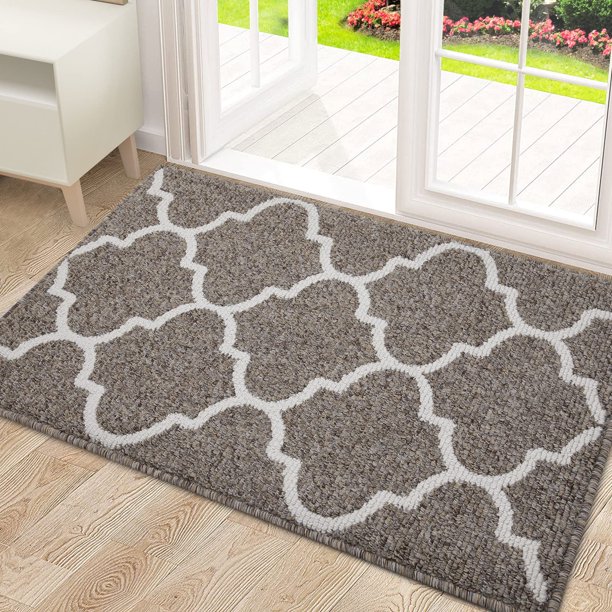 Buganda Indoor Door Mat, 20"x 32", Non Slip Low-Profile Entrance Rug ...