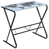 vidaXL Glass Desk with World Map Pattern - Walmart.com