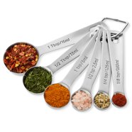 Amco 6-piece Stainless Steel Measuring Spoon Set, Dishwasher Safe ...