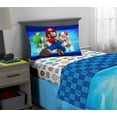 Super Mario Kids Twin Bed in a Bag, Gaming Bedding, Comforter and ...