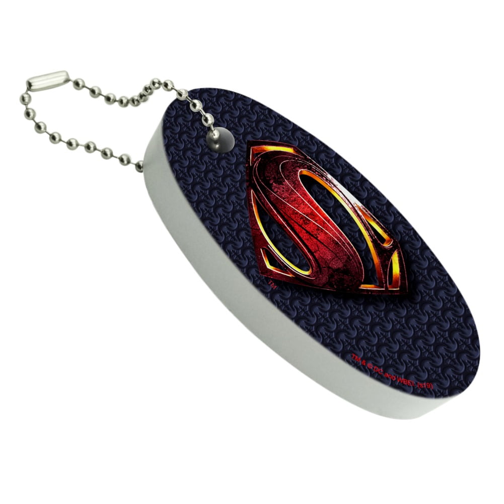 Justice League Movie Superman Logo Floating Keychain Oval Foam Fishing ...