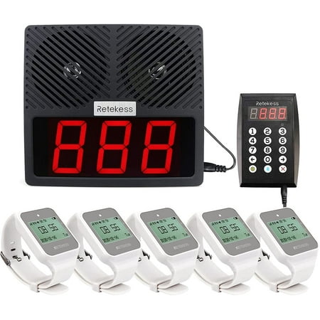 Bmatwk TD101-TD108 Queue Wireless Calling System,Restaurant Pager,Loud ...